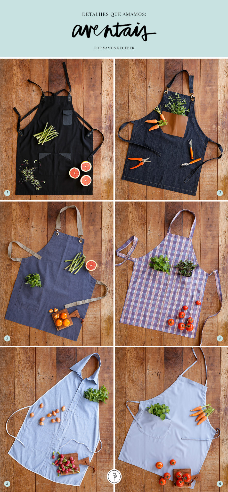 Detalhes que Amamos: Aventais - Vamos Receber